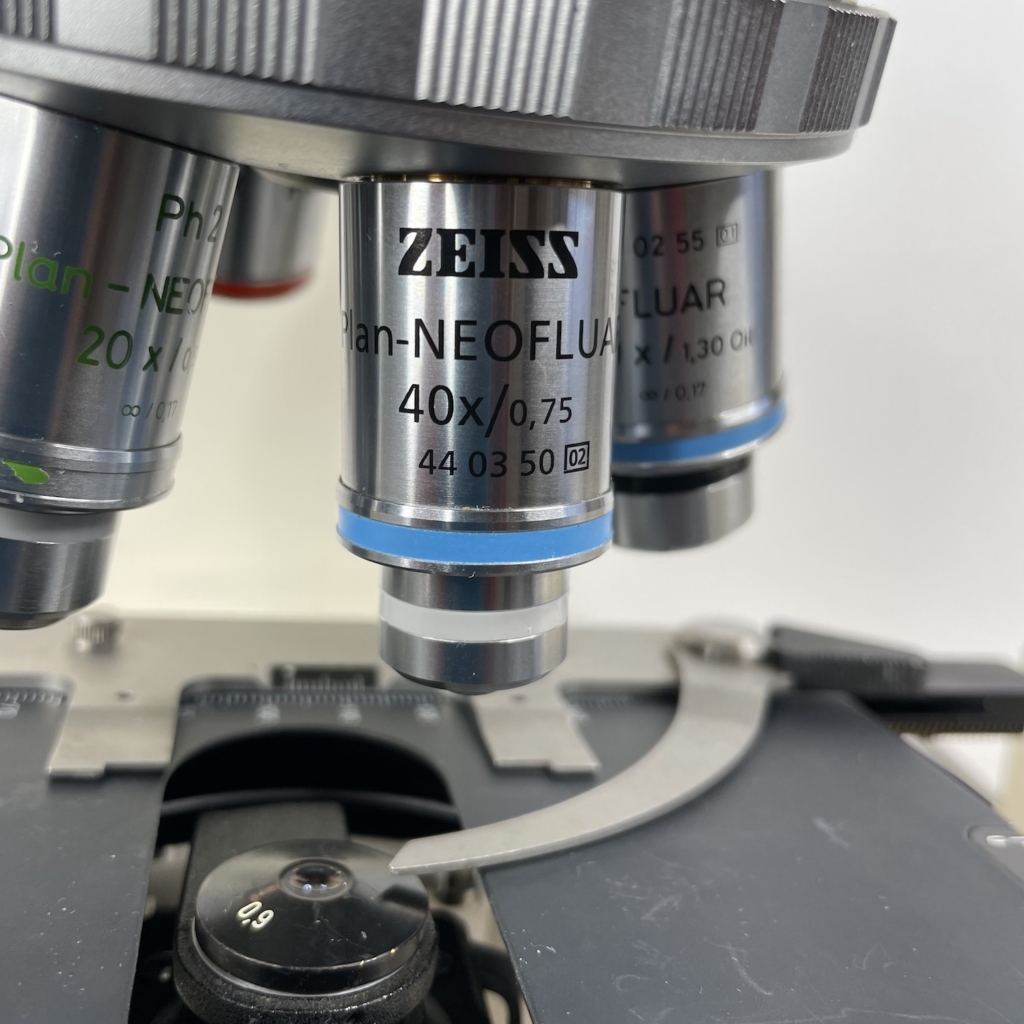 Carl Zeiss Axioskop El Einsatz 45 14 85 Trinocular Fluorescence ...