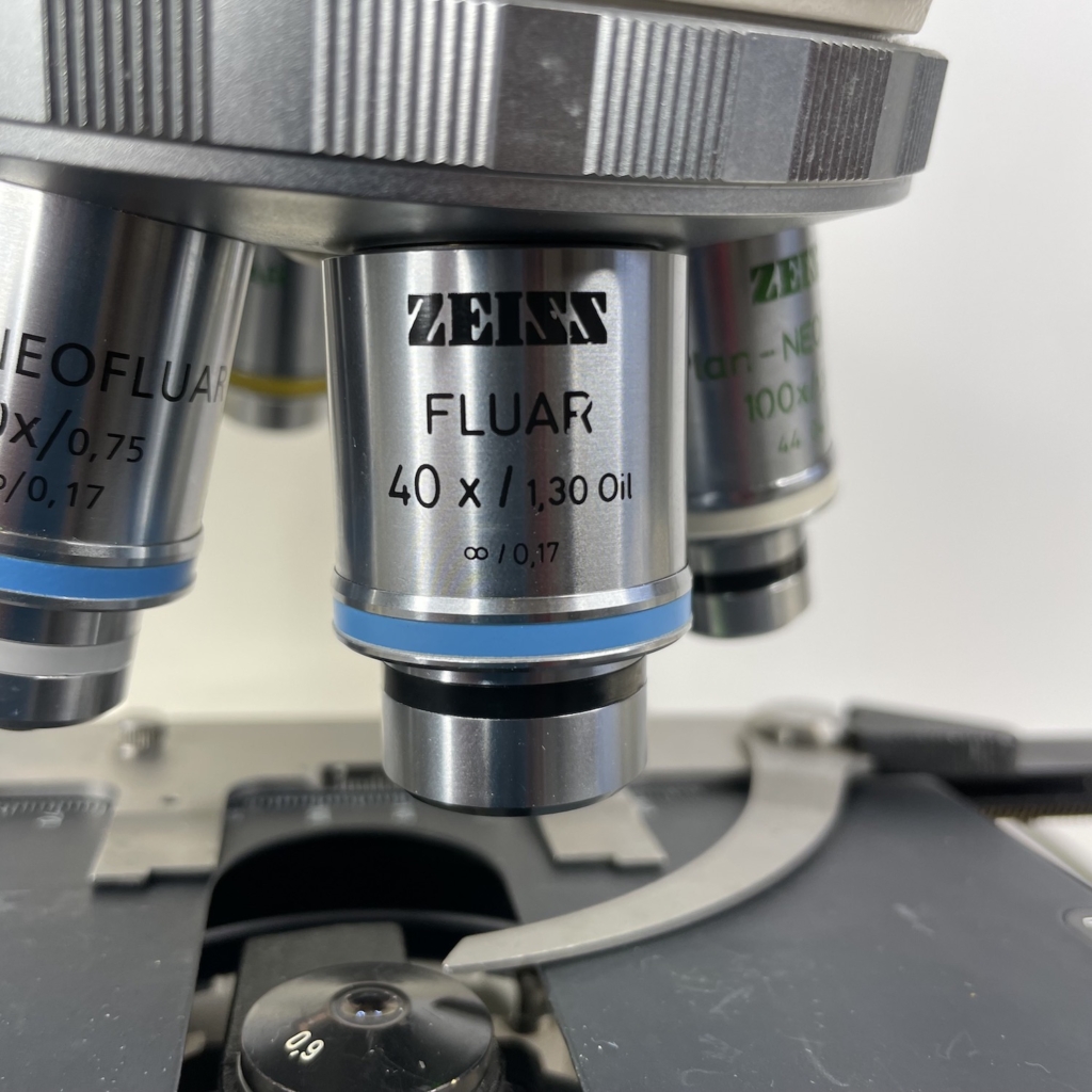 Carl Zeiss Axioskop El Einsatz 45 14 85 Trinocular Fluorescence ...