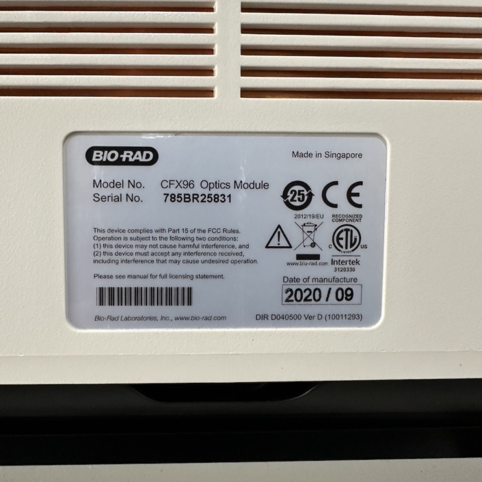 BIO-RAD CFX96 C1000 Touch Real-Time PCR | Salford Scientific Supplies